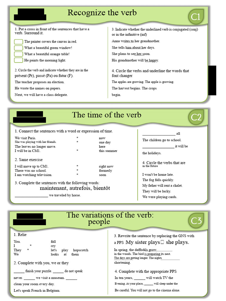 Conjugation Exercises For Second Grade | PDF | Grammatical Conjugation ...