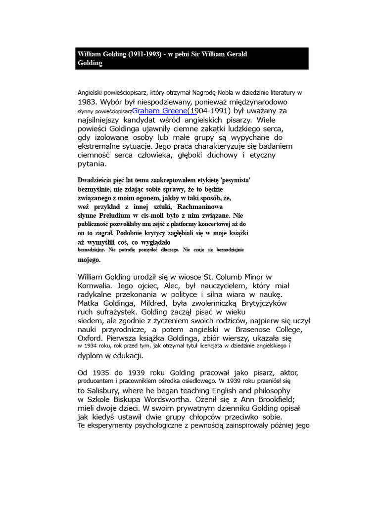 William Golding | PDF