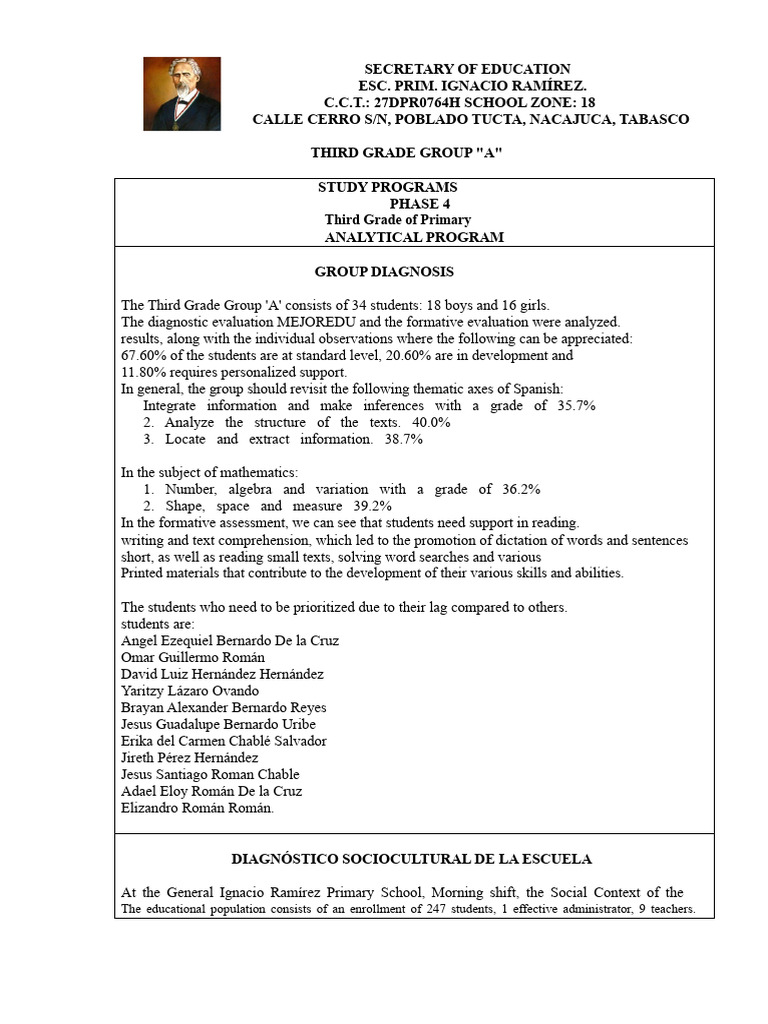 Analytical Program 3rd A Pdf Reading Comprehension Learning