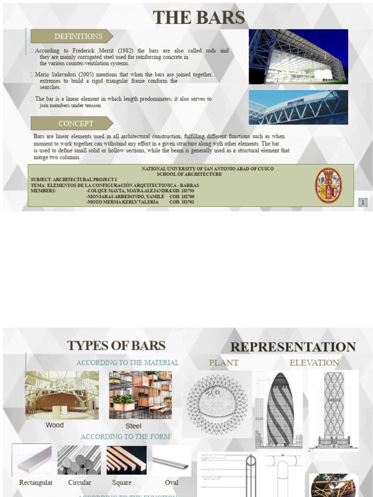 The Bars - Architectural Configuration | PDF | Structural Engineering ...