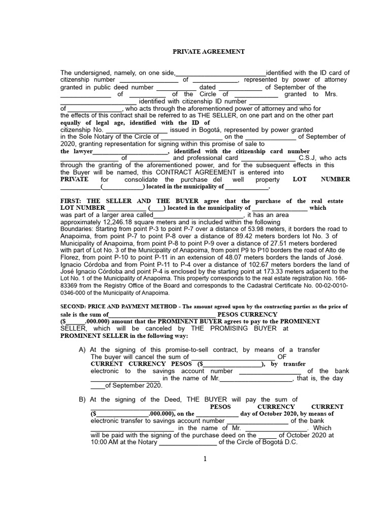 Private Agreement Minutes | PDF | Deed | Taxes