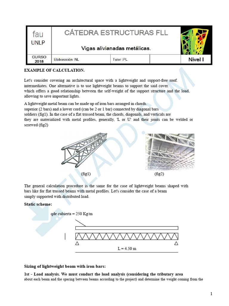LIGHTENED METAL BEAMS | PDF | Beam (Structure) | Truss