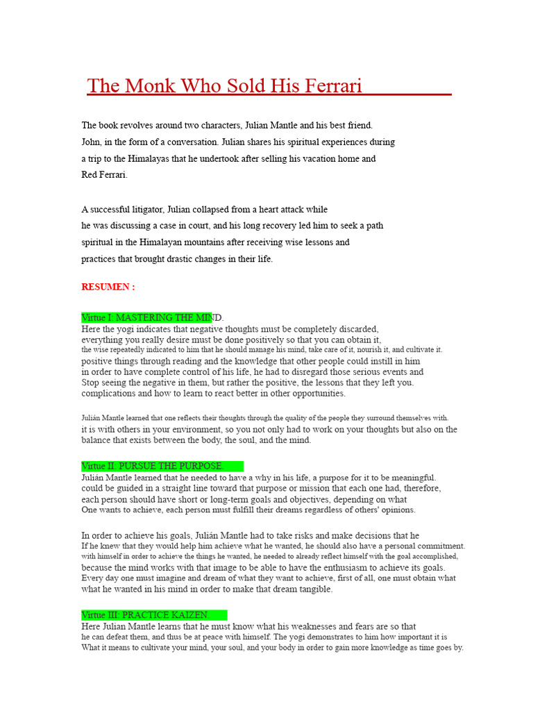 The Monk Who Sold His Ferrari | PDF | Disciplines | Knowledge