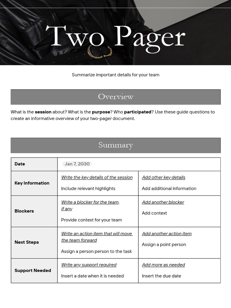 Team Session Summary Template | PDF