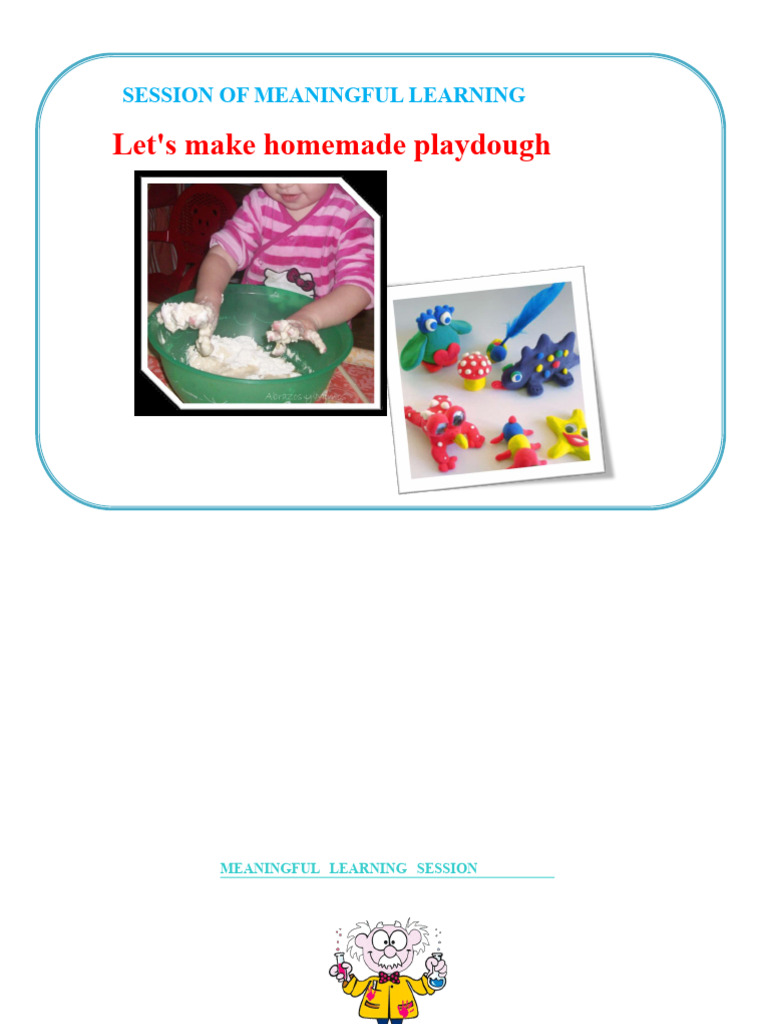 Homemade Playdough Learning Session | PDF | Knowledge | Learning