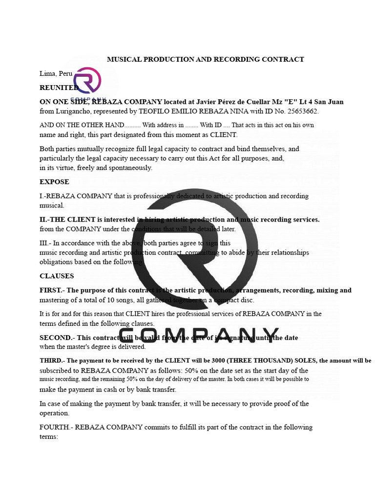 Production Contract | PDF