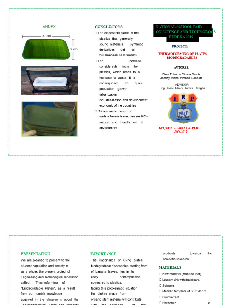 Brochure Biodegradable Plates | PDF | Plastic | Biodegradation