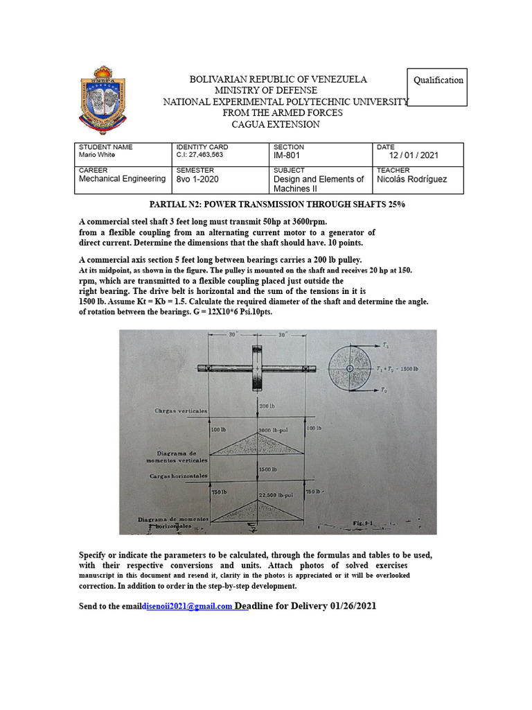 2nd Partial Elements of Machines II | PDF