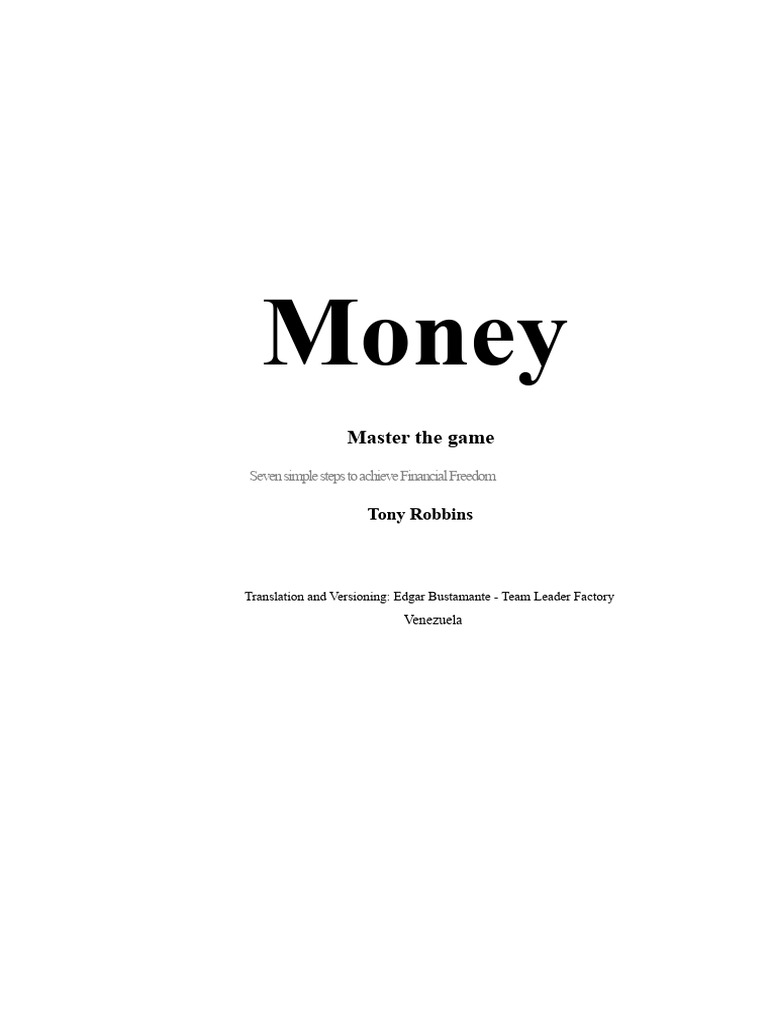 about Money Master the Game Tony Robbins.pdf | PDF