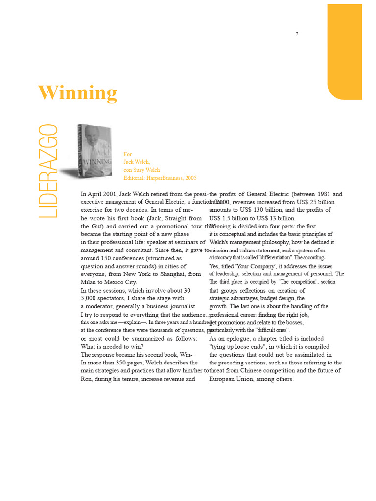 Jack Welch's Winning Management Strategies | PDF | Incentive | Leadership
