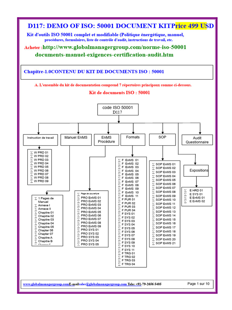 Kit ISO 50001 Complet et Modifiable | PDF | Audit | Microsoft Word