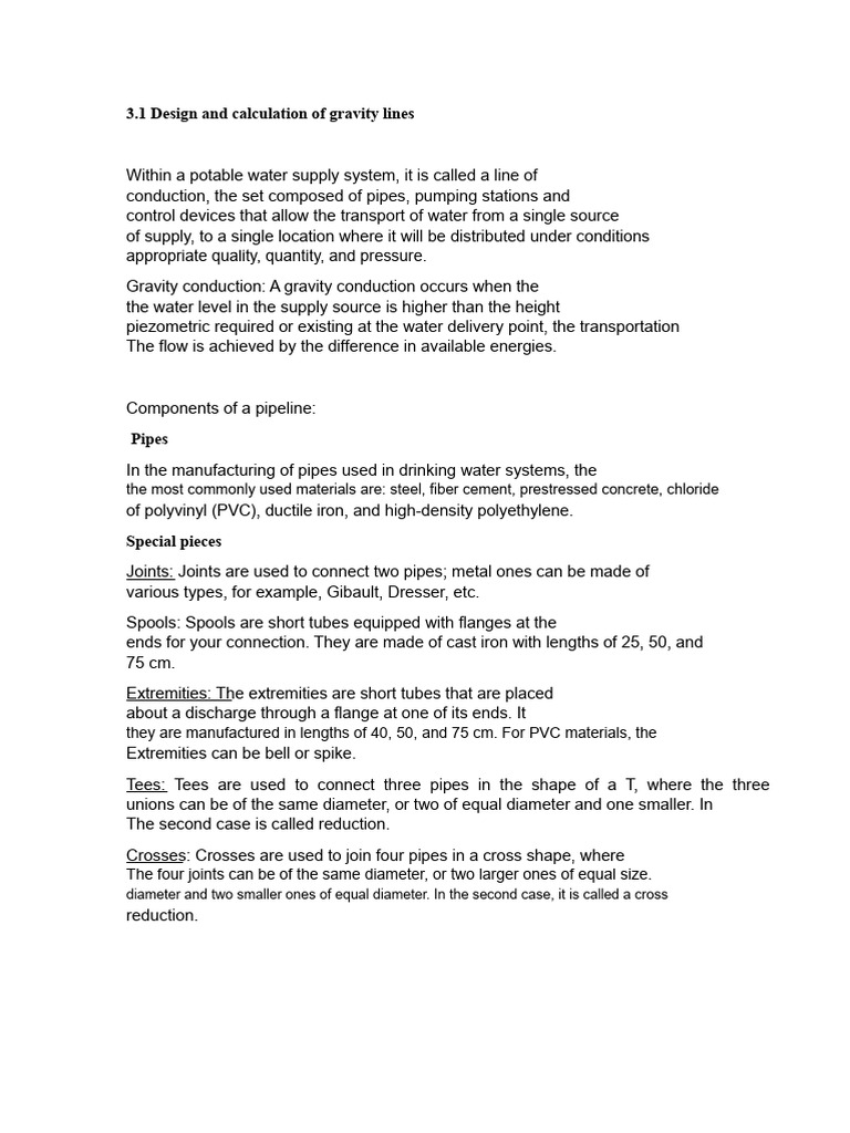 Gravity Conduction Lines | PDF | Valve | Pipe (Fluid Conveyance)
