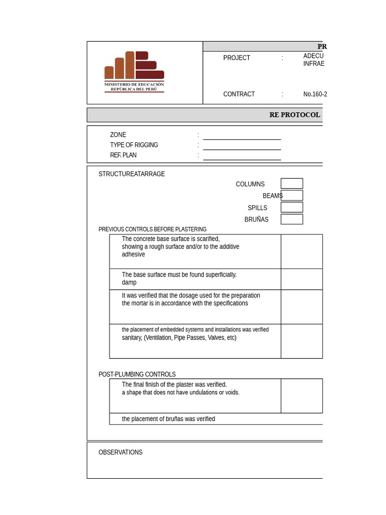 Plastering Protocols | PDF | Concrete | Plaster