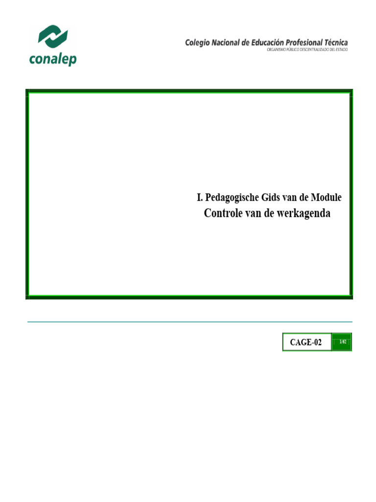 Asdi08 - Cage02 - Gids Agenda Beheer Van Werk | PDF