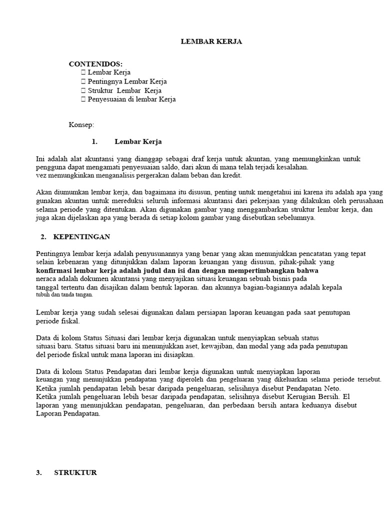 Lembar Kerja | PDF