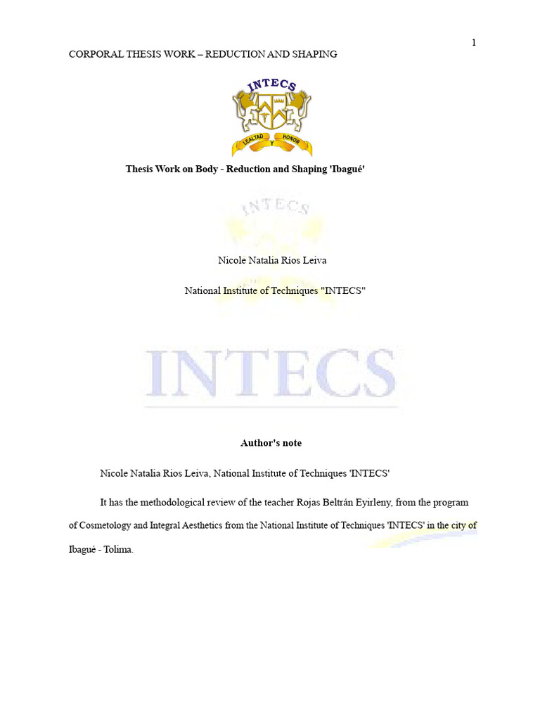 Body Thesis Work | PDF | Lymphatic System | Lymph