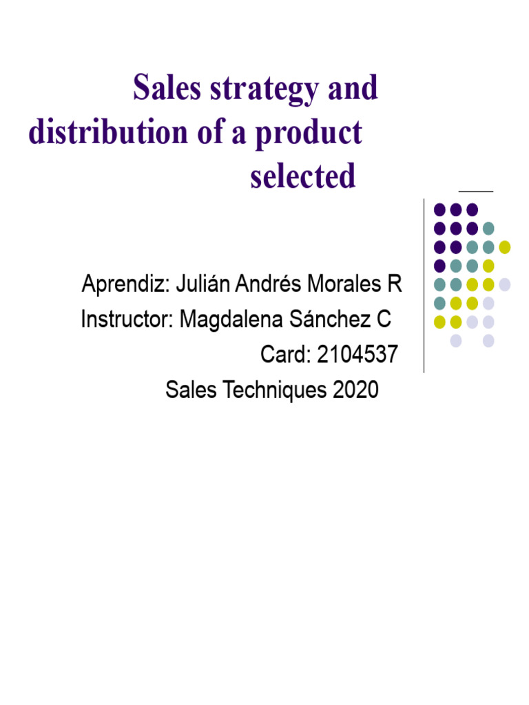 Video Presentation Strategy For Selling and Distributing A Selected ...