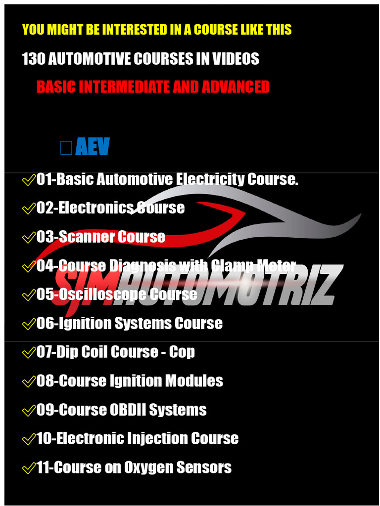 Automotive Courses | PDF | Chrysler | Vehicle Technology