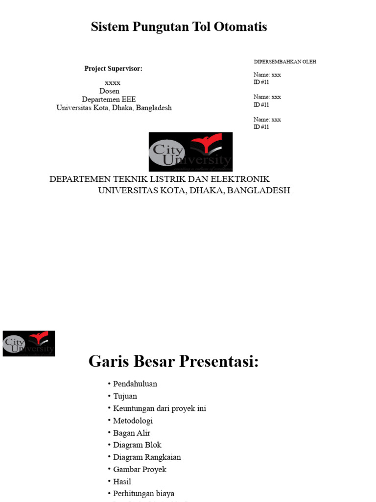 Sistem Pungutan Tol Otomatis EEE | PDF