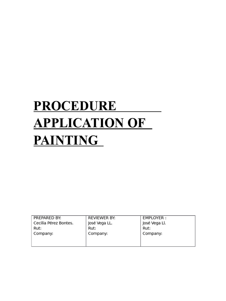 Paint Application Procedure | PDF | Paint | Materials