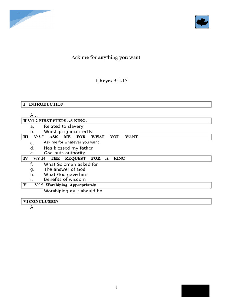 Ask Me For Whatever You Want | PDF | Solomons | Wisdom
