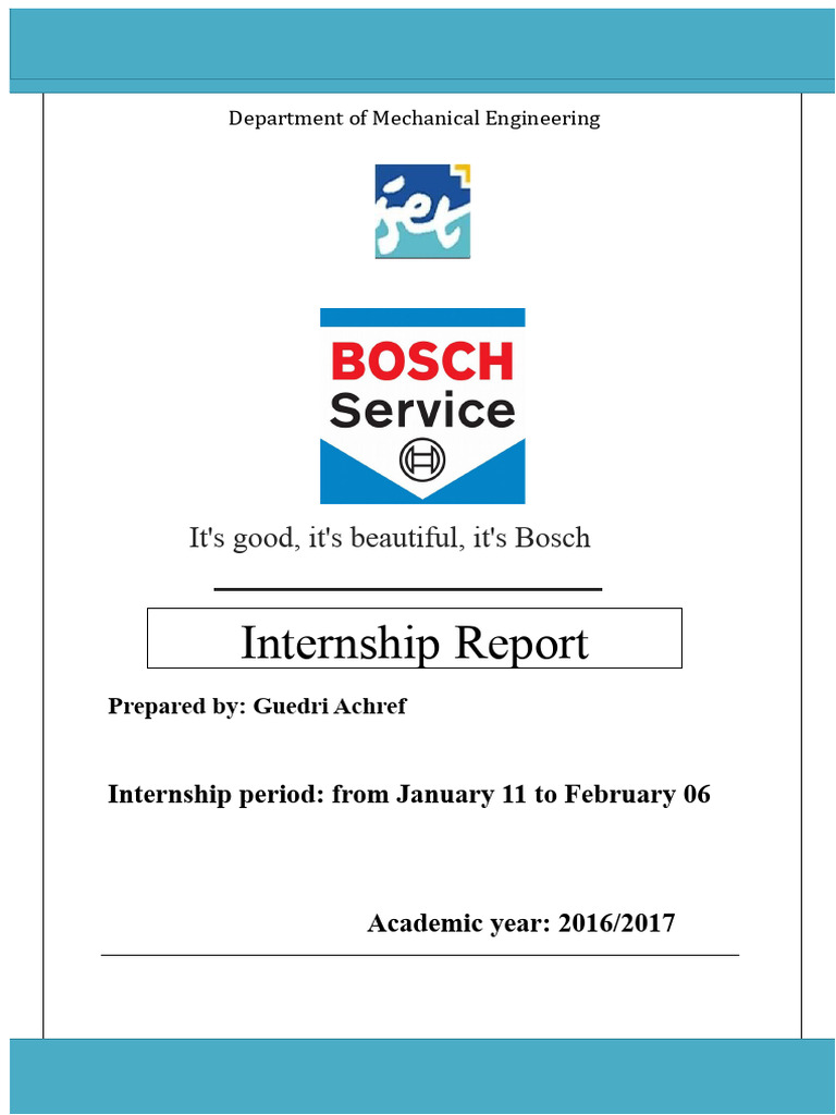 Final Report Bosch, Automotive Mechanics | PDF | Internal Combustion ...