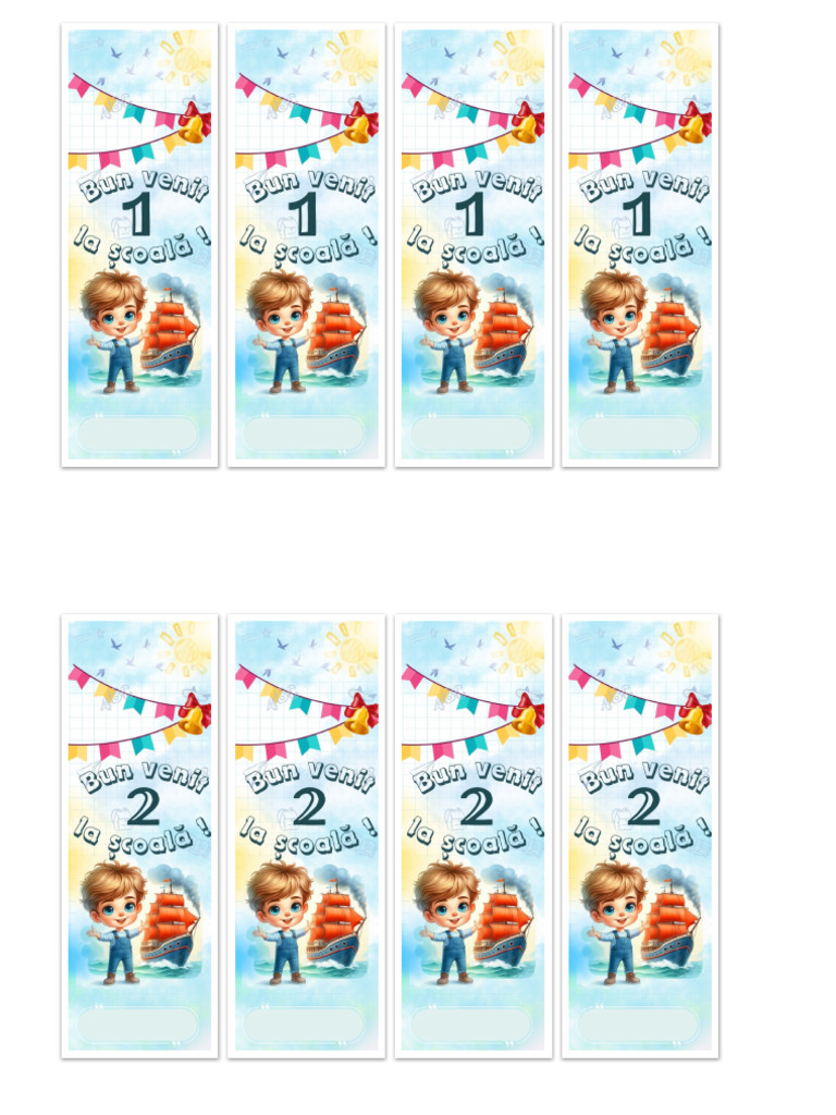 Semn de Carte Bun Venit La Scoala | PDF