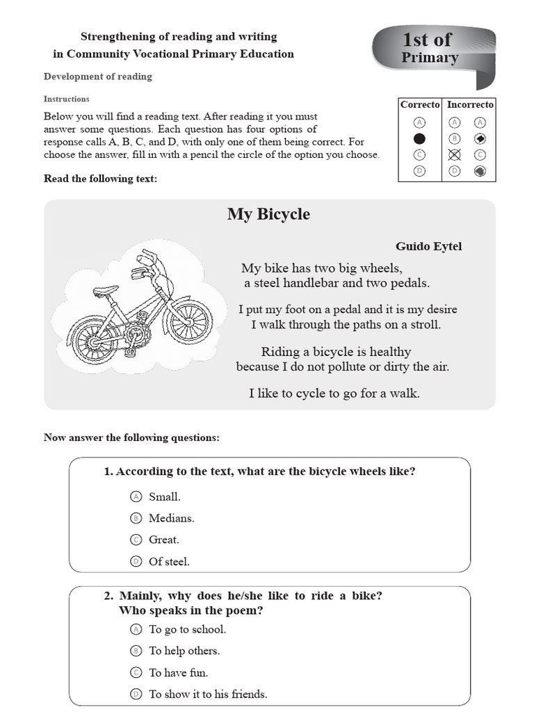 Primary reading comprehension exam | PDF | Fossil