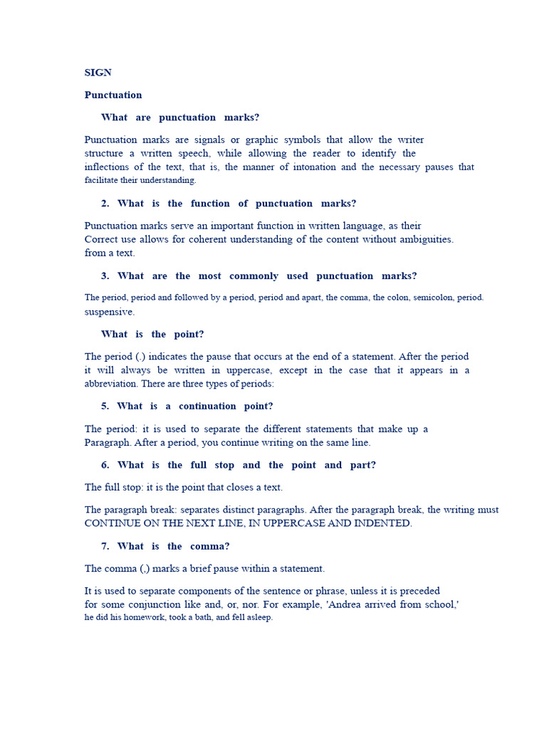 Spanish Questionnaire On Signs | PDF | Punctuation | Ellipsis