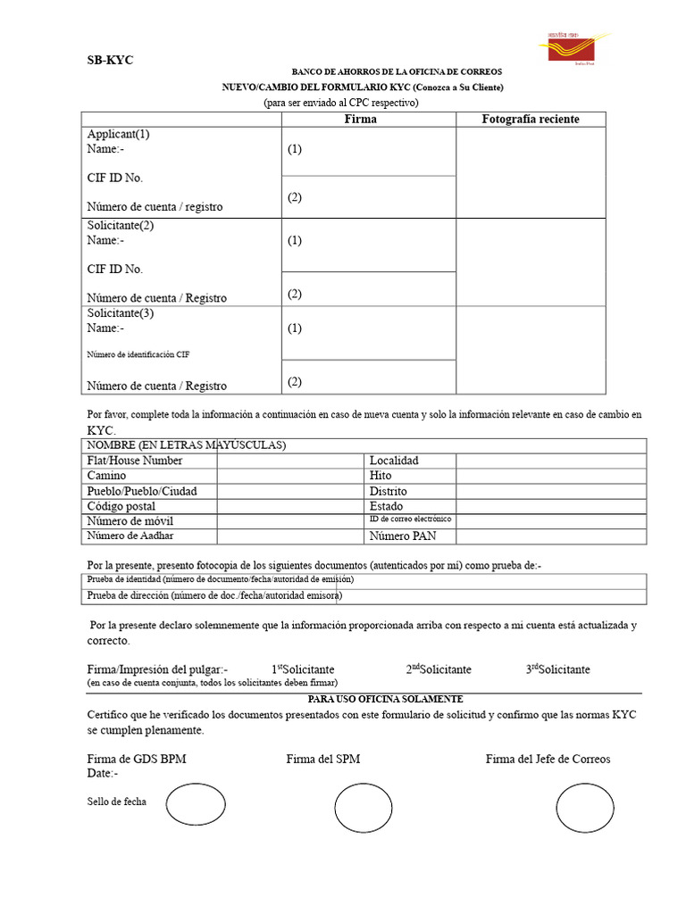 Anexo II Del Formulario KYC | PDF