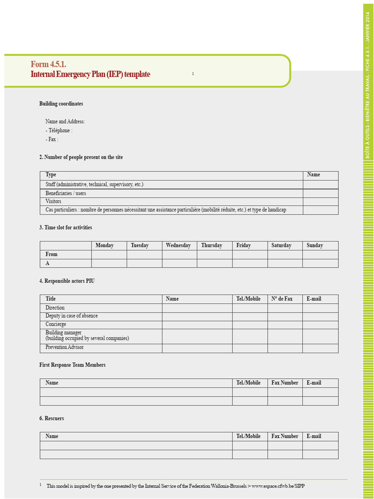 internal emergency plan | PDF | Emergency Evacuation | Firefighter