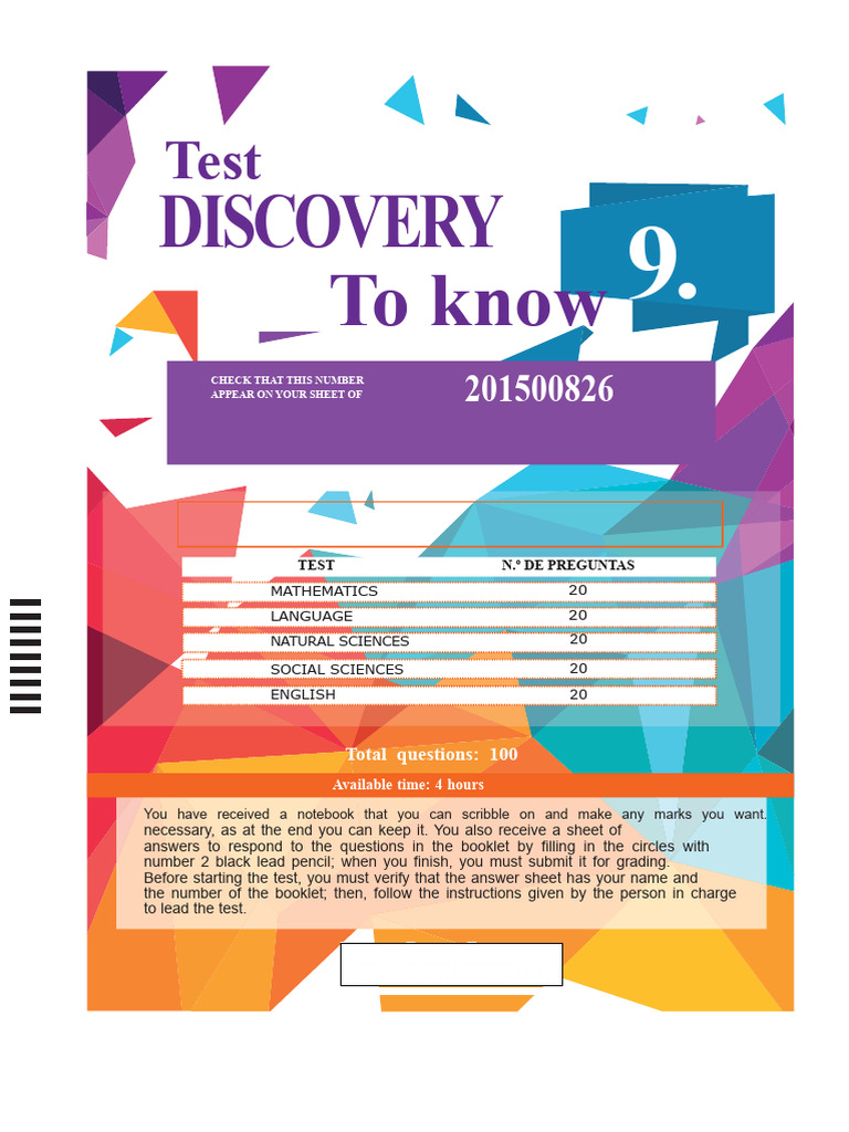 Discovery Test Notebook Grade 9 First Period 2016 | PDF | Genetic ...