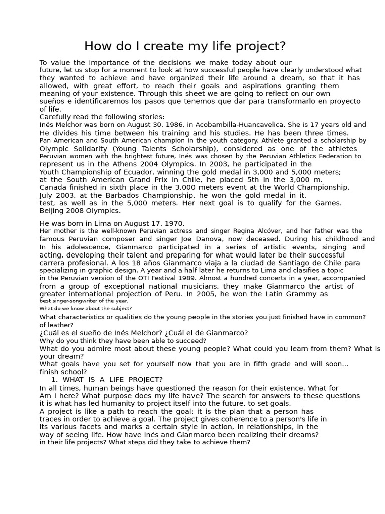 How To Create My Life Project | PDF | Social Psychology | Psychology