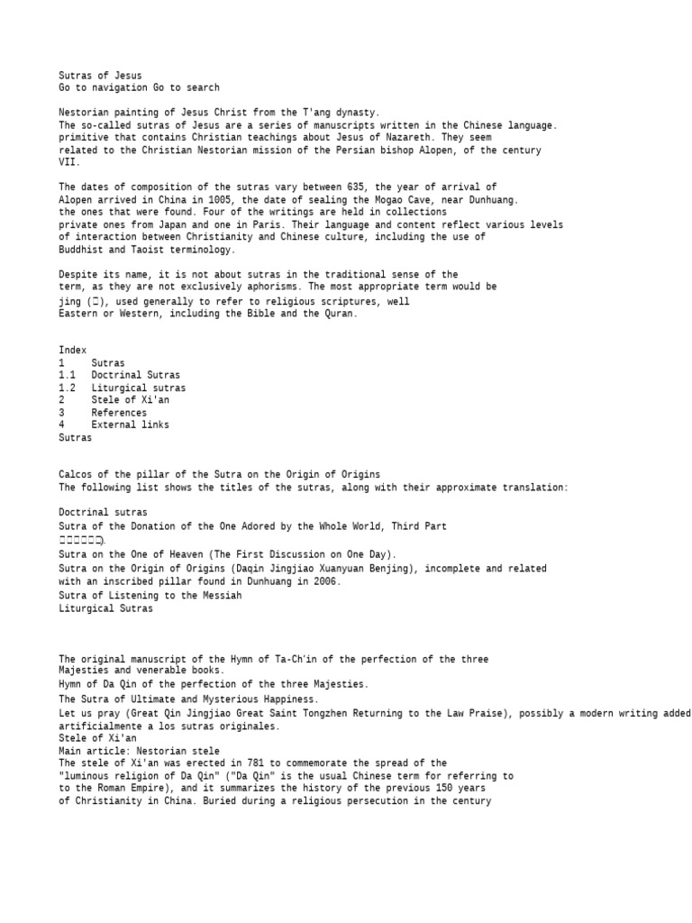 Sutras of Jesus | PDF