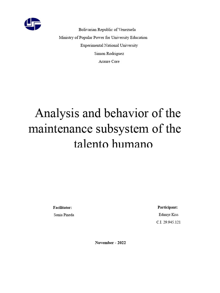 Human Talent Maintenance Analysis | PDF | Occupational Safety And ...