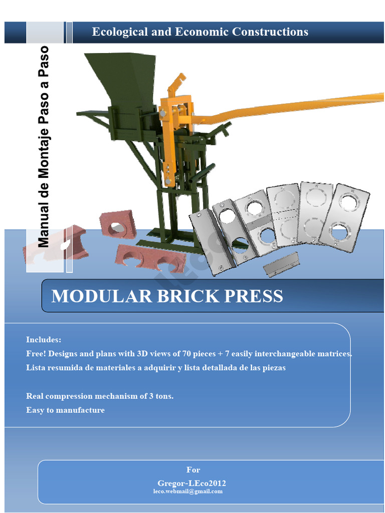 Modular Brick Press Assembly Manual.pdf | PDF | Screw | Brick