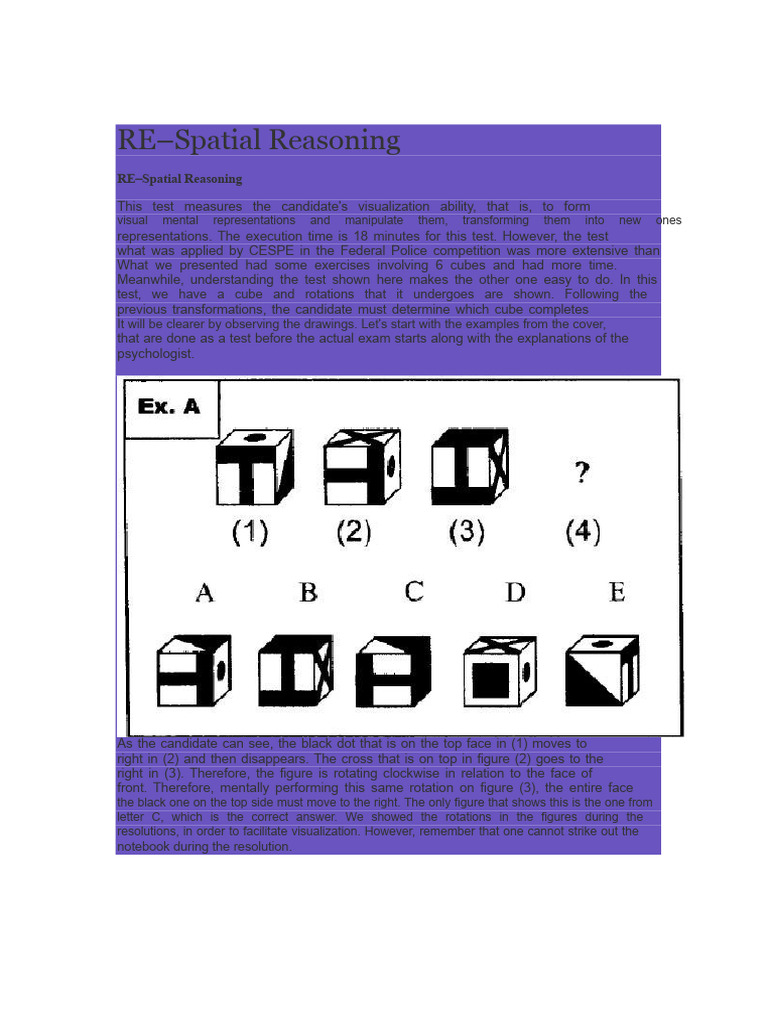 Spatial Reasoning | PDF | Rotation | Neuroscience