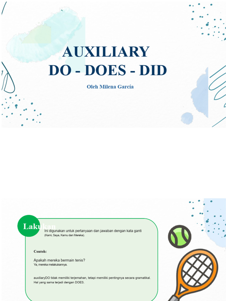 Presentasi AUXILIARES DO- DOES-DID | PDF