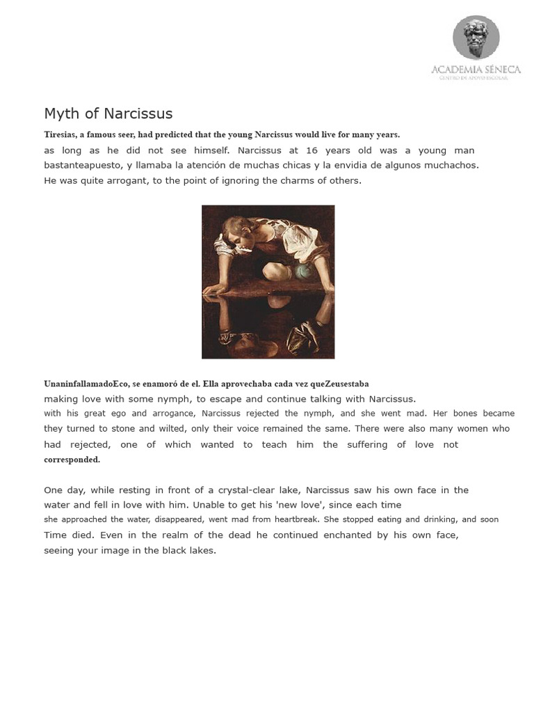 Myth of Narcissus | PDF