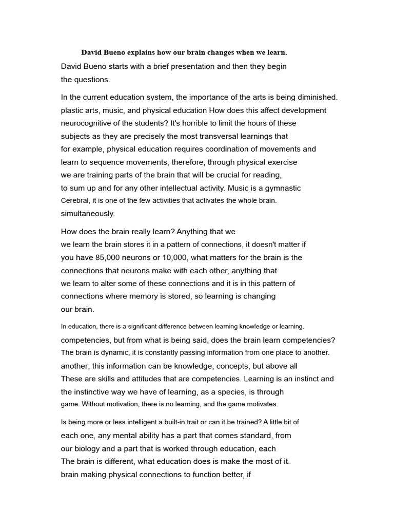 How Learning Shapes the Brain | PDF | Adolescence | Brain