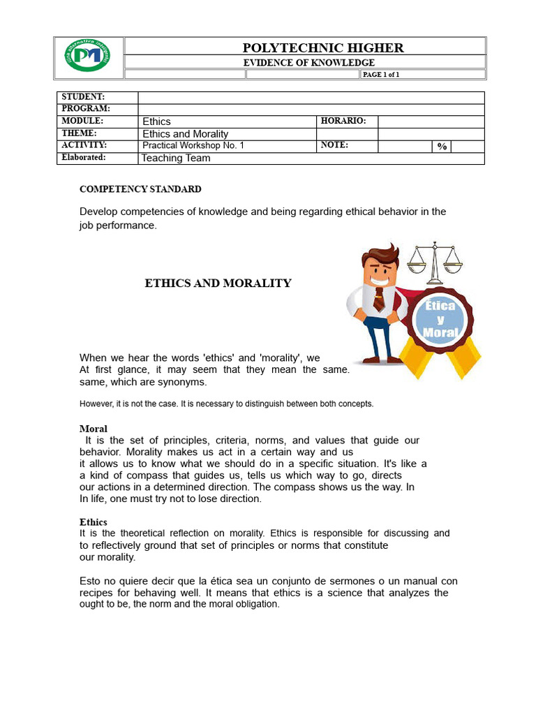 Ethics vs Morality: Key Concepts Explained | PDF | Morality | Value ...