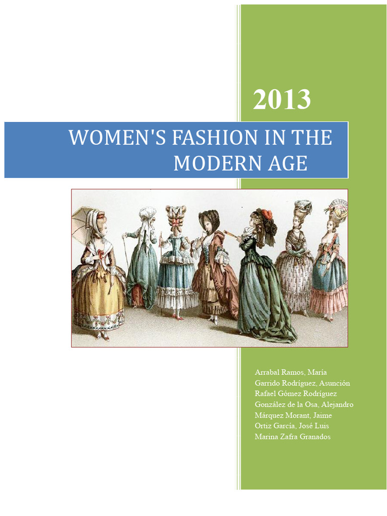 Women's Fashion in The Modern Age PDF | PDF | Dress | Headgear