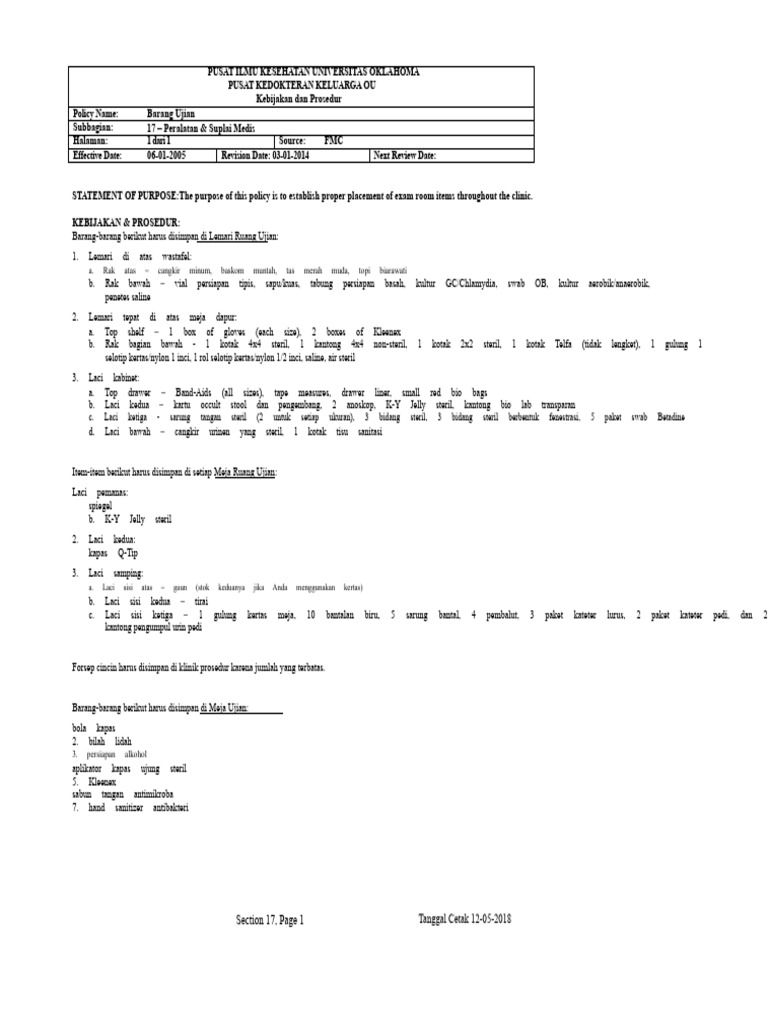 Contoh Lembar Log Pembersihan Autoclave | PDF