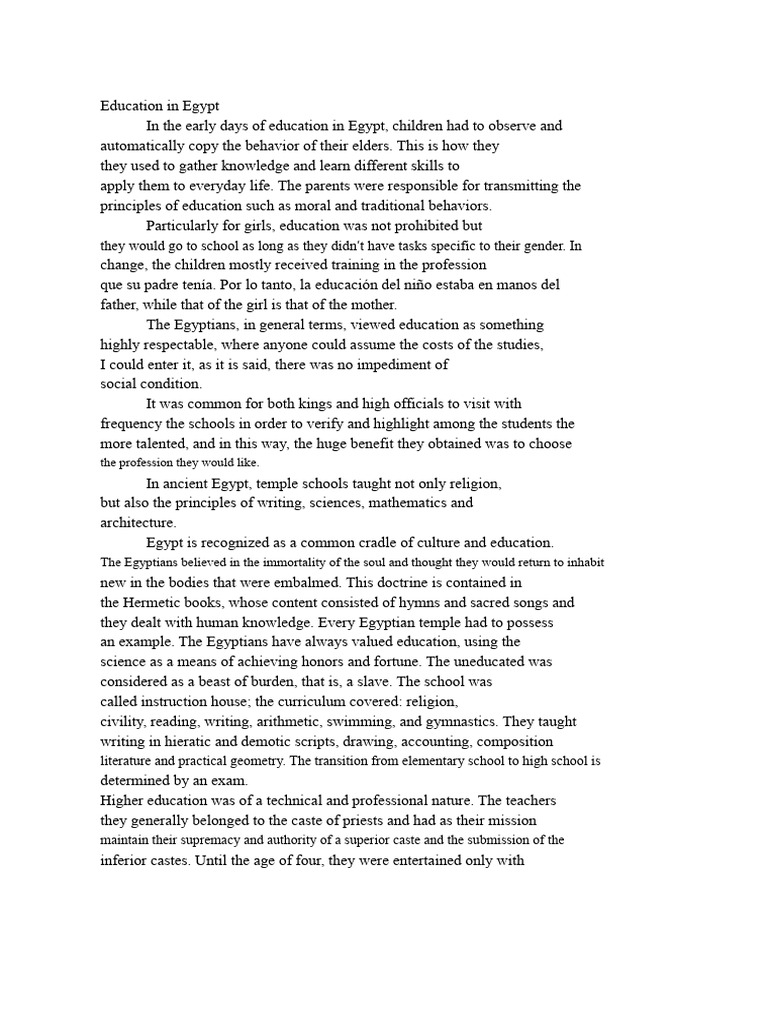 Education in Egypt | PDF | Schools | Egypt