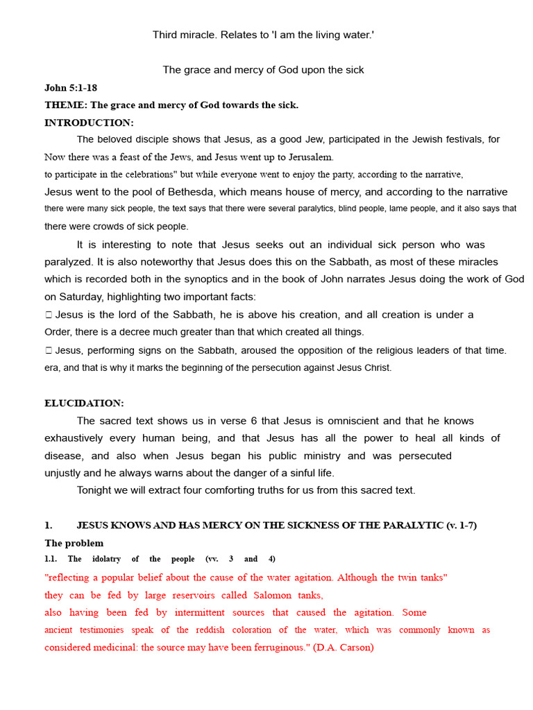 Miracle 3 - The Healing of the Paralytic | PDF | Jesus | Miracle