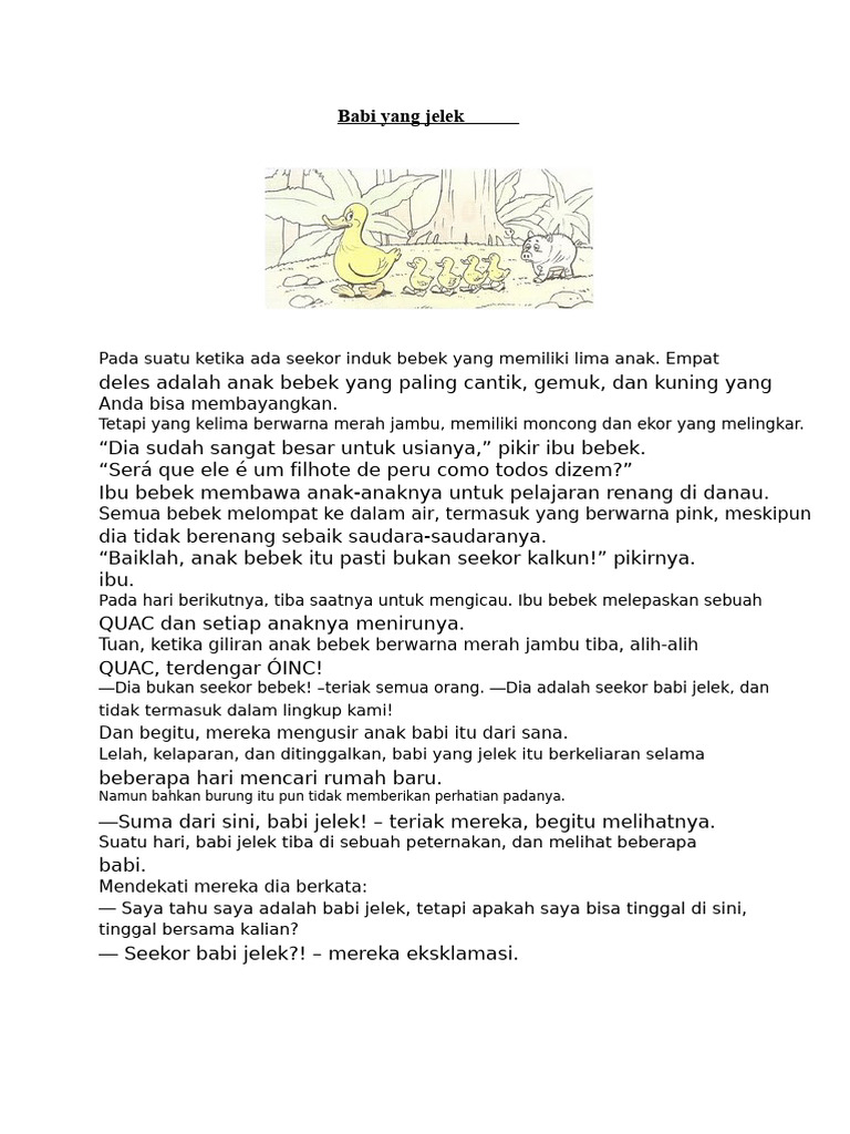 Babi jelek - Interpretasi teks | PDF