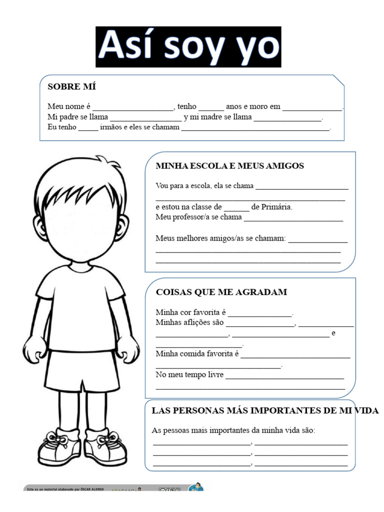 Modelo para Fazer Biografia Pessoal PDF | PDF