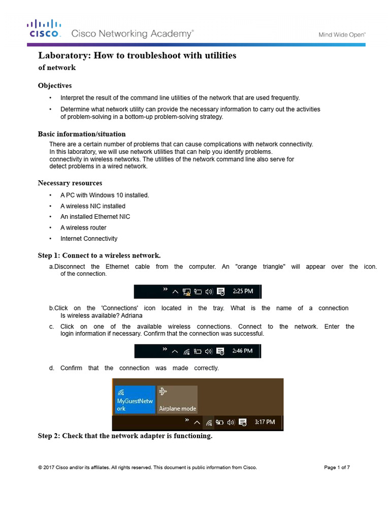 9.2.4.4 Lab - Troubleshooting Using Network Utilities | PDF | Ip ...