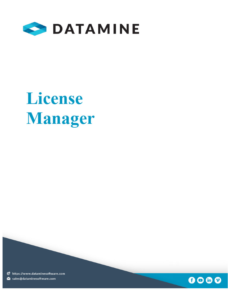 Datamine Software License Manager | PDF