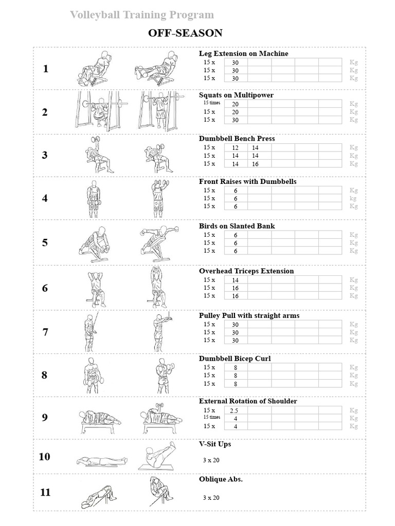 Volleyball Training Program | PDF | Physical Exercise | Weight Training